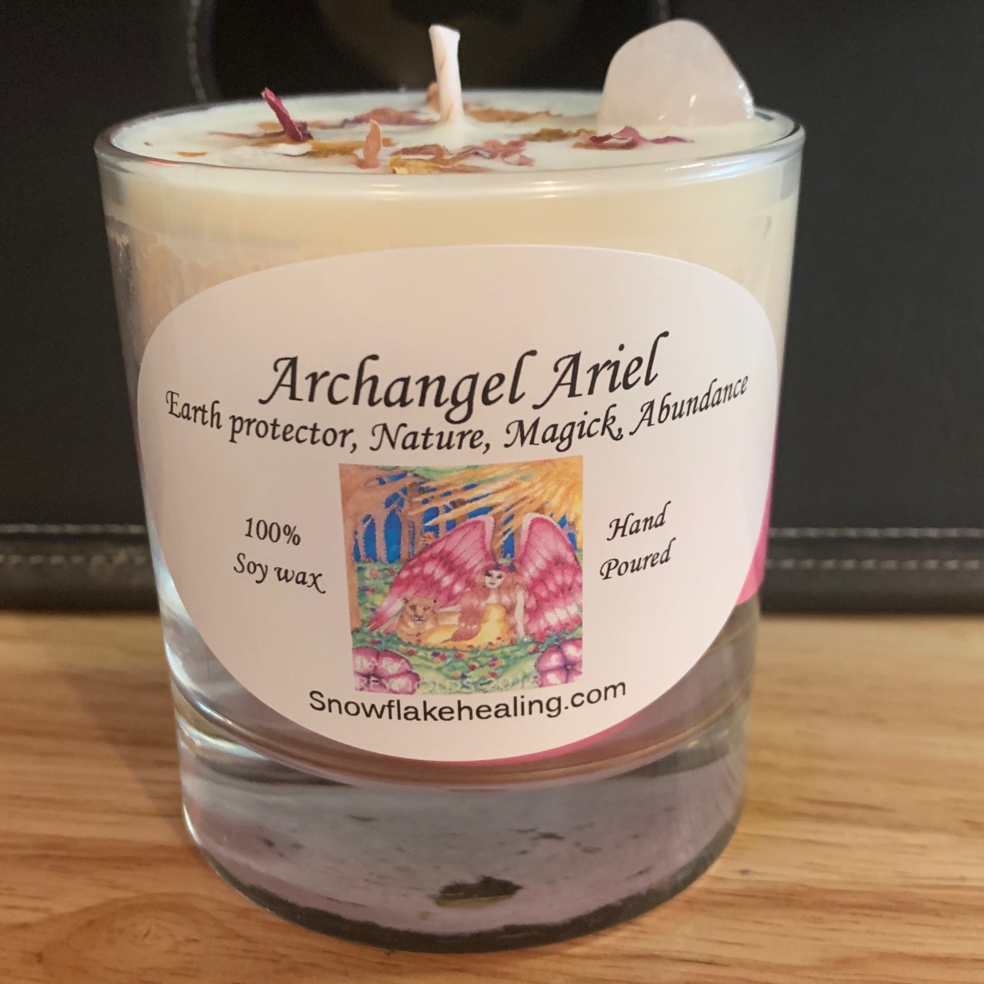 Archangel Ariel Candle 8 oz | Snowflake Healing